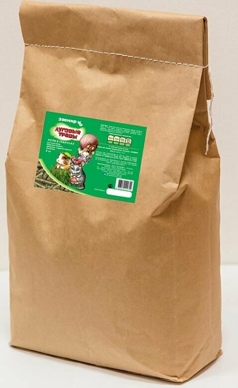 Зоомир Корм для грызунов и кроликов "Луговые травы", 5кг 5 кг