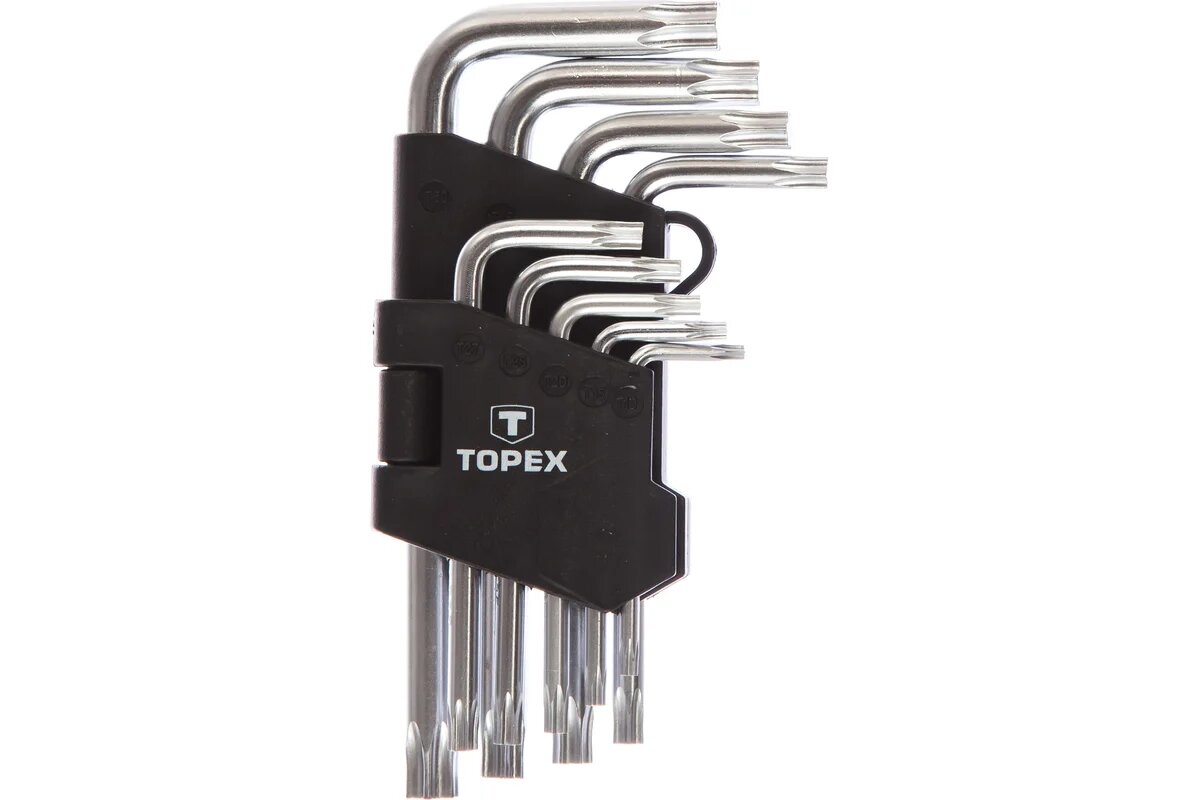 TOPEX Ключи Torx T10-T50, набор 9 шт, короткие, сталь CrV 35D960