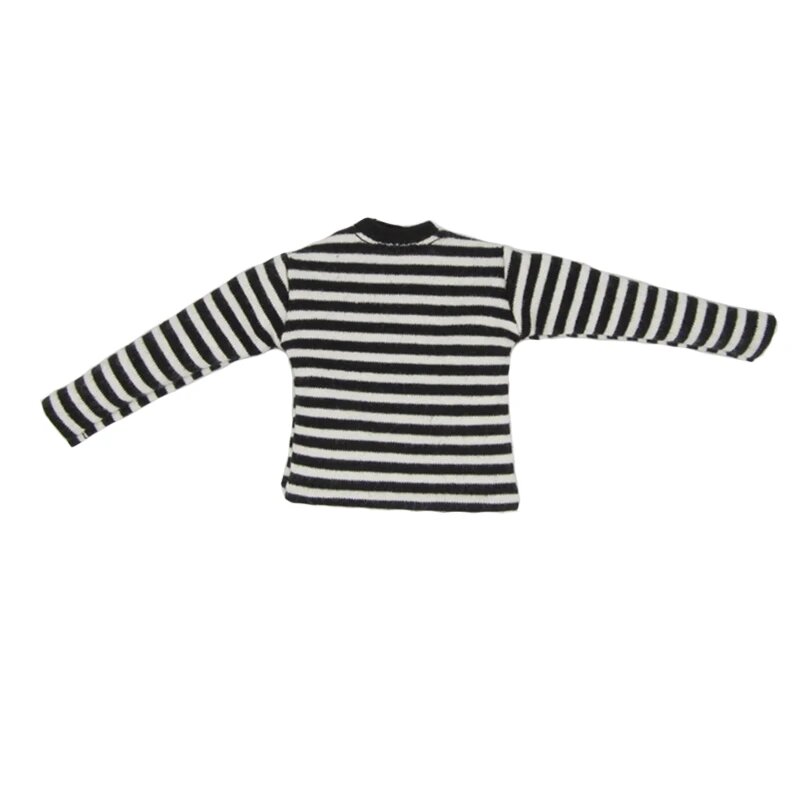 Футболка для кукол Blyth черная белая полоска Stripe T