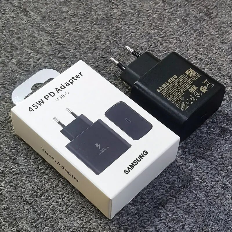 Samsung 45W PD адаптер USB-C, Black-Charger Only