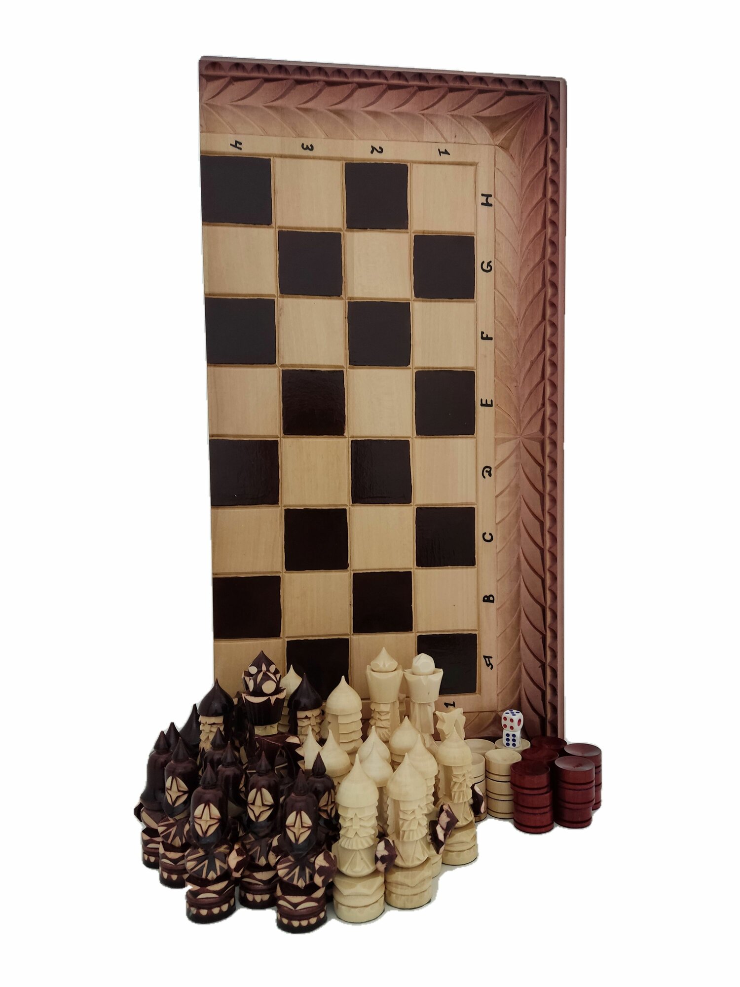 Набор настольных игр 3 в 1: нарды, шахматы, шашки
