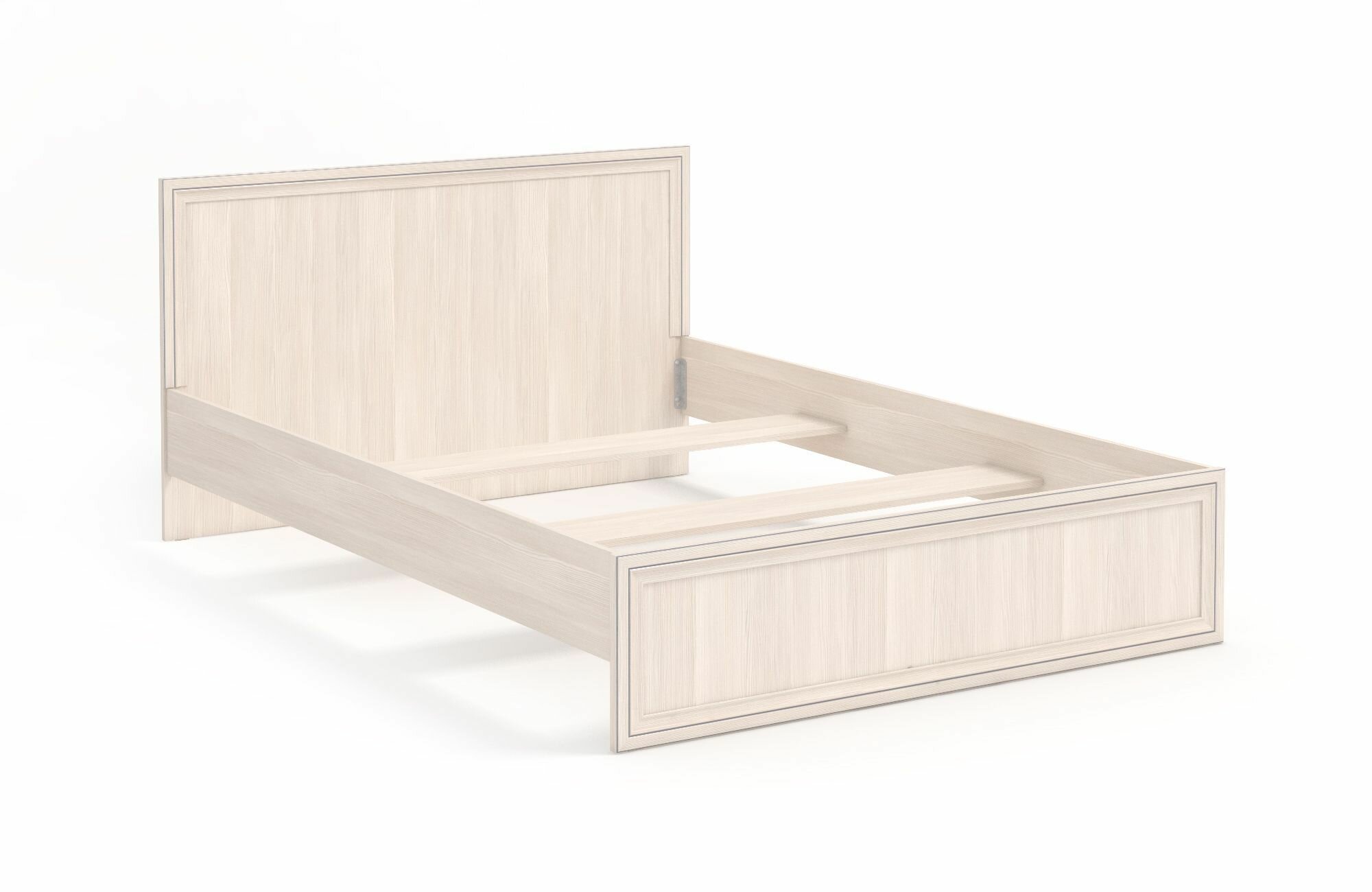 Каркас кровати под ортопедическое основание 2000х1400 Мирелла Бодега светлый + Ортопедическое основание 140х200 см (Атмосфера)