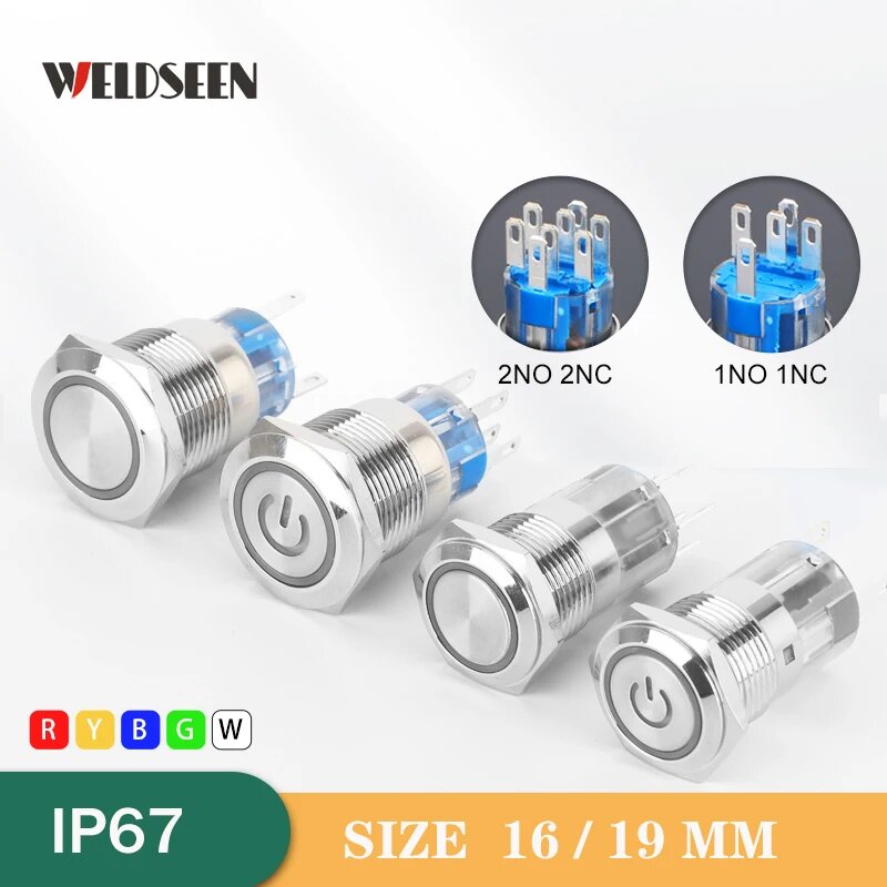 Переключатель WELDSEEN Green Power 220V, Latching 2NO 2NC