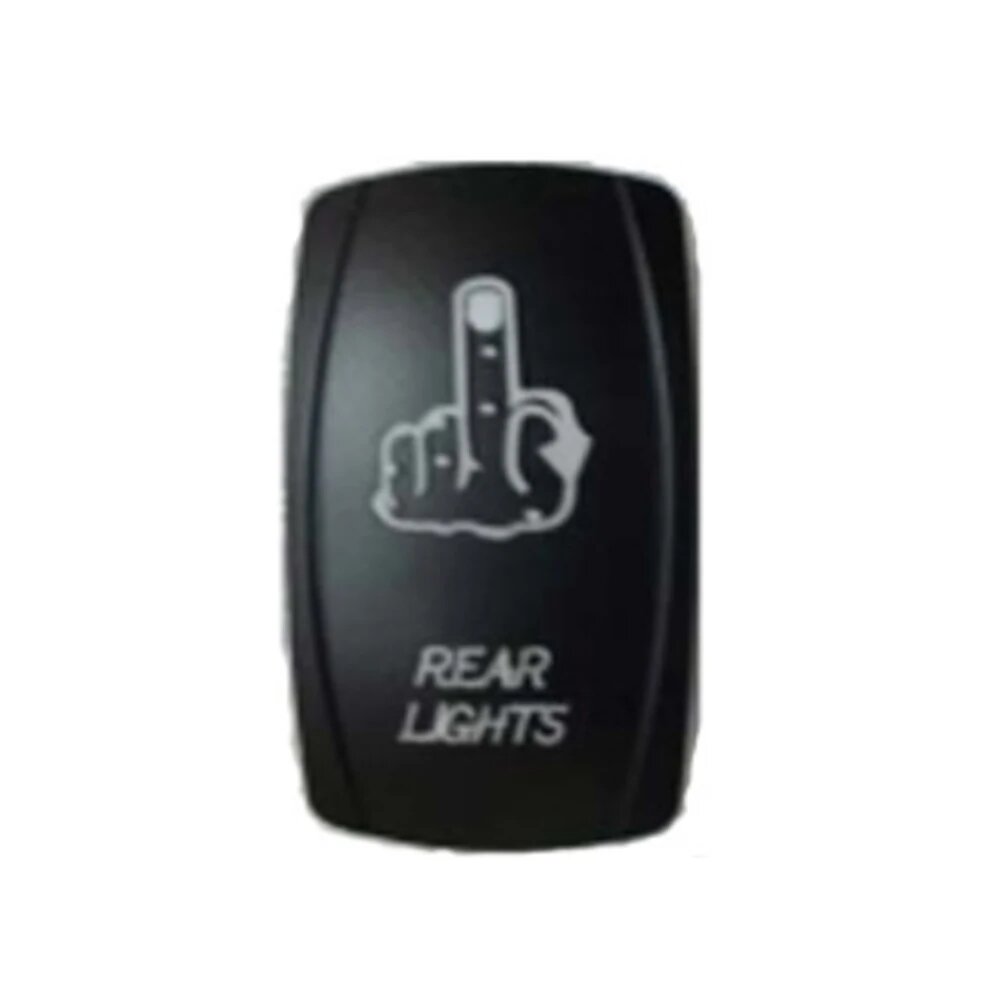 Кулисный переключатель для автомобиля, лодки, 12 В, 24 В, 20 А, REAR LIGHTS 1, LED Green