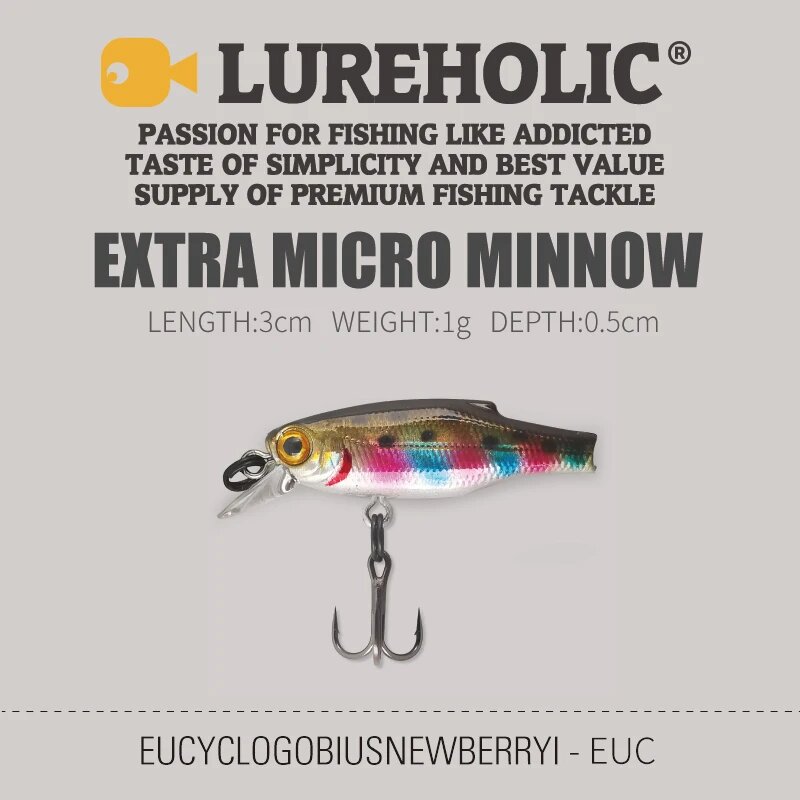LUREHOLIC Micro Minnow 3см 1г, Цвет: EUC