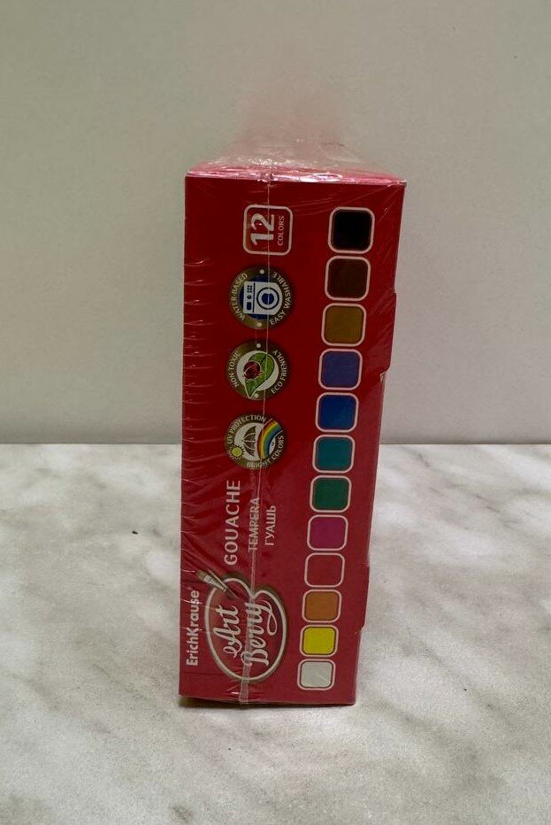 Гуашь ArtBerry с УФ защитой яркости 12 цветов по 20мл 41746