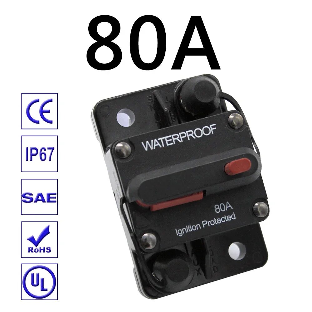 30A 40A 50A 60A 70A 80A 100A 120A 150A 200A 250A 300A AMP Автоматический выключатель Сброс Золотой