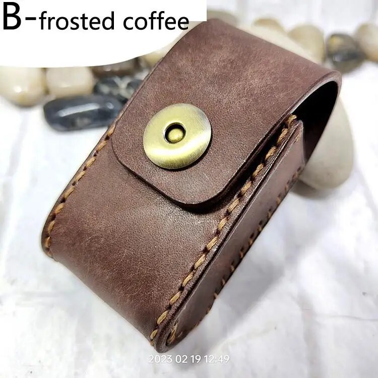 Кожаный футляр для очков B-frosted coffee, коричневый