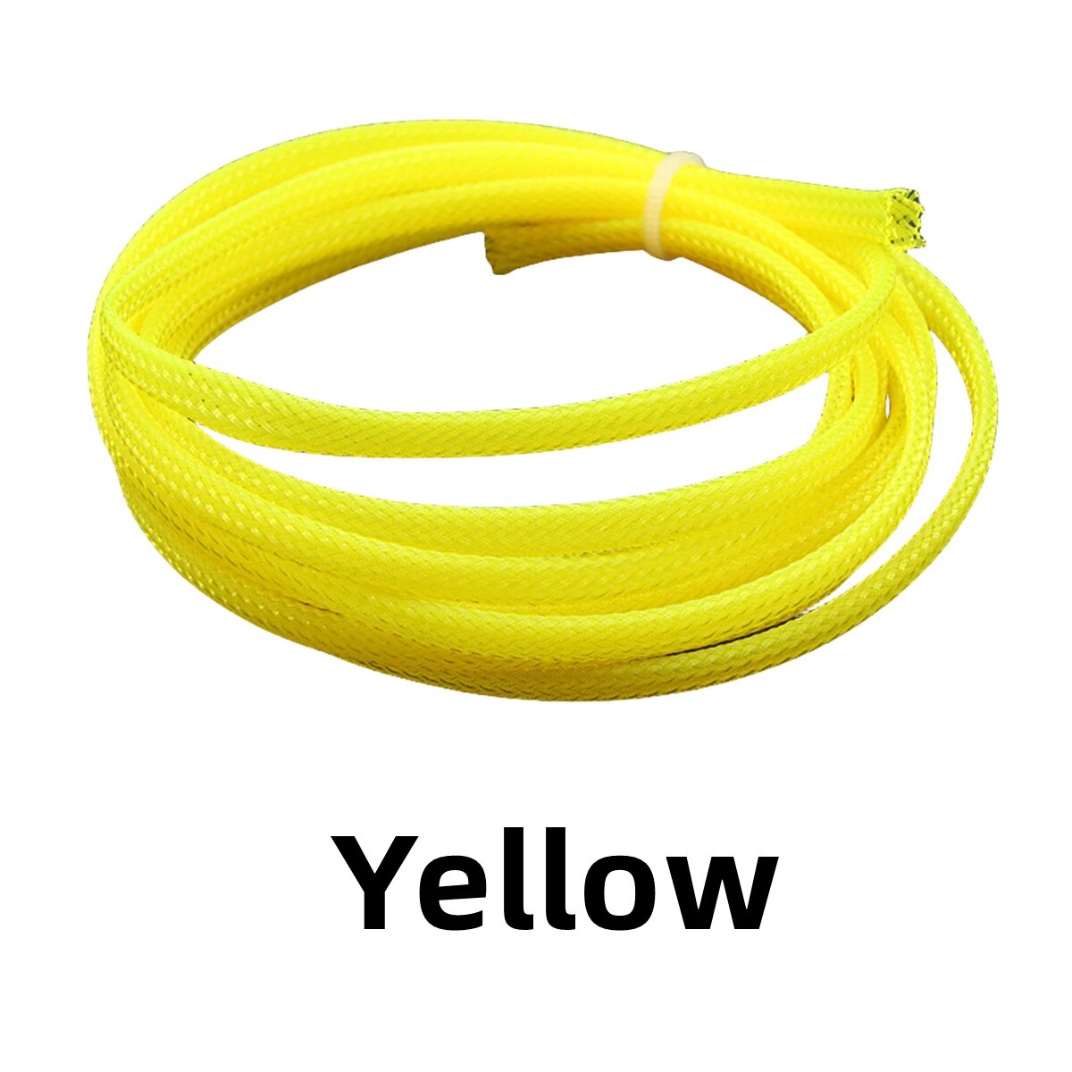 Кабельный рукав виниловый YQSiNYUE спиральная оплетка 5 метров черный Желтый, 1 Meter, 20MM