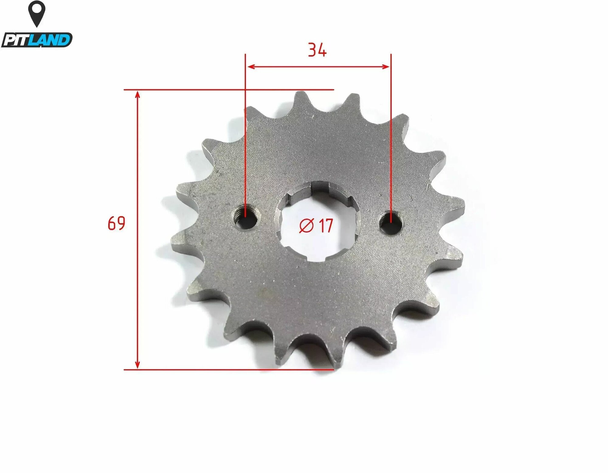 Звезда ведущая 428-16Т 20 мм на мотоцикл, питбайк, эндуро.