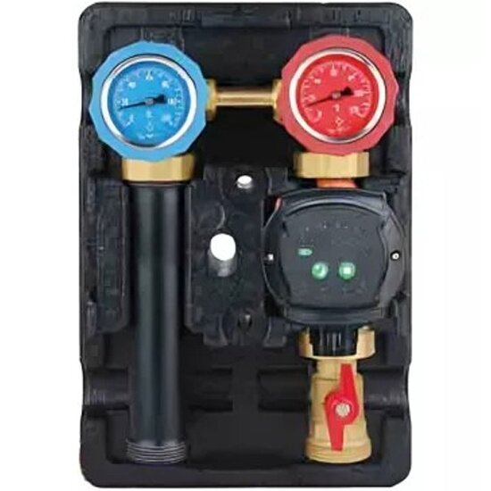 Насосный модуль Kromwell прямой с байпасом (левый, без насоса) KW. MWUD180L