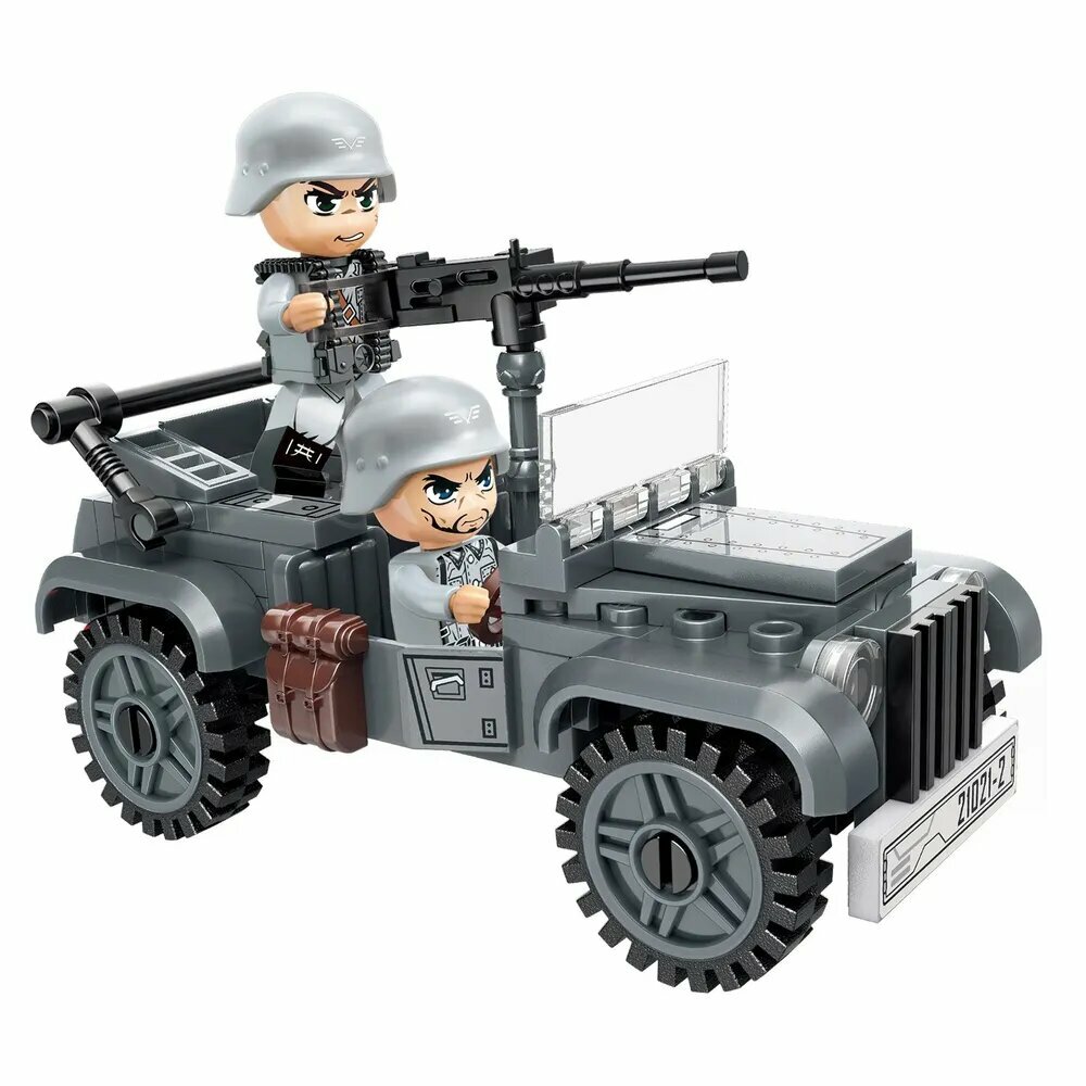 Конструктор Qman Военный джип 82 дет 6+ 21021-2