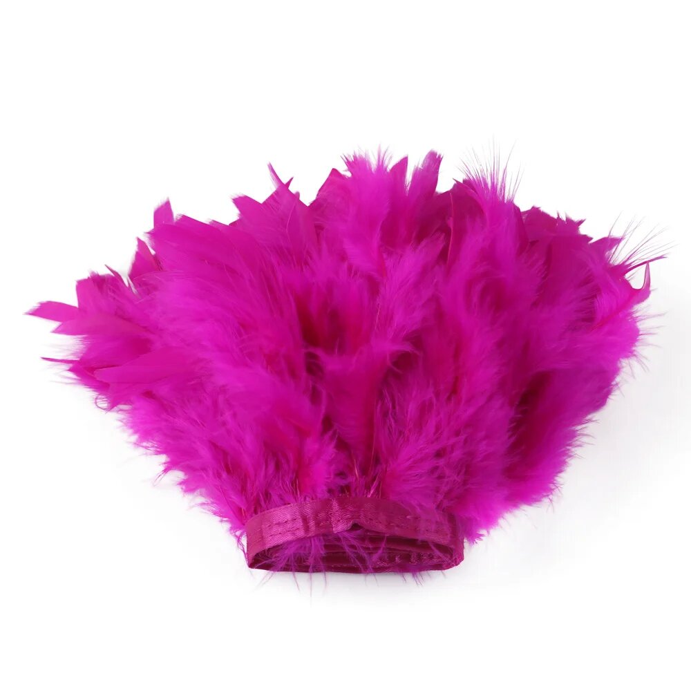 Розовая лента с перьями LZA FENGJ, Color: Розовый, rose