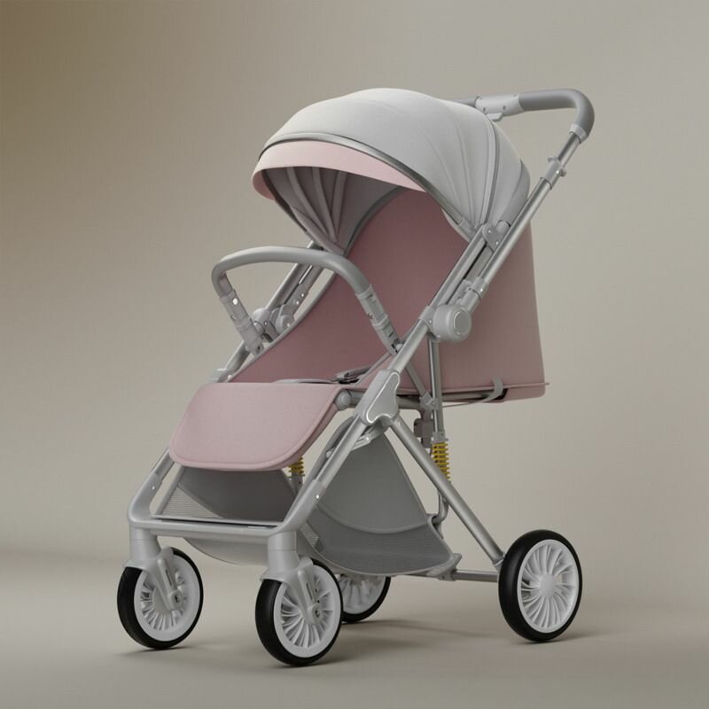 Детская коляска, сидеть/лежать/складываться двусторонняя легкая складная коляска 0-6 лет