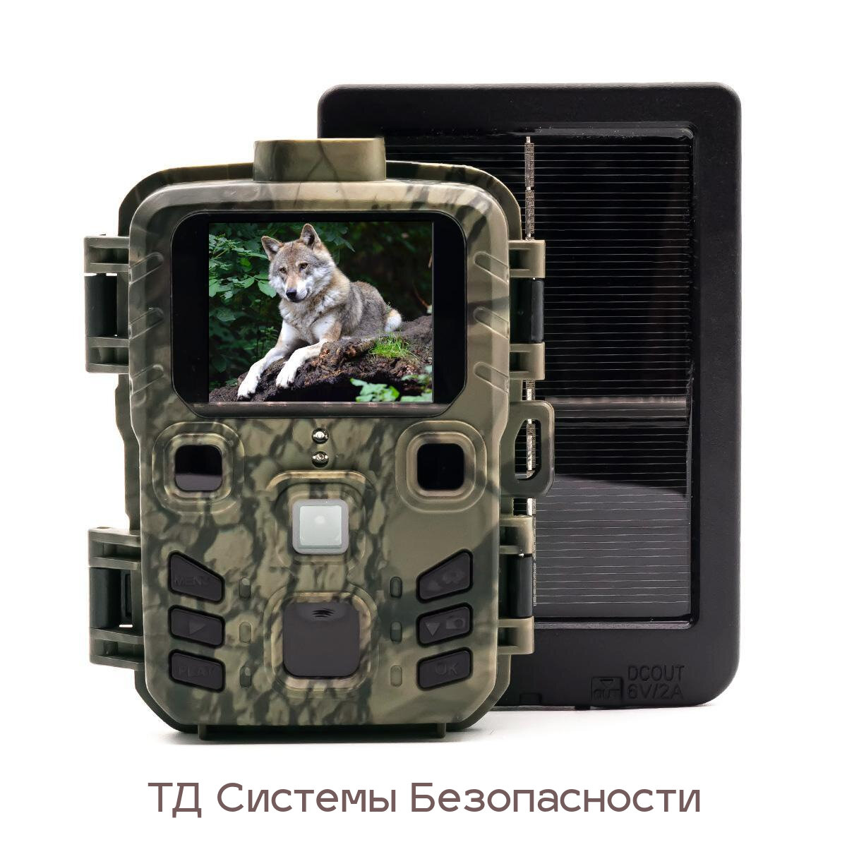 Уличная миниатюрная Full HD фотоловушка Filin-303 Мини (FullHD) (E2354EU) с солнечной панелью. Встроенный датчик движения. Микрофон, запись на SD. За