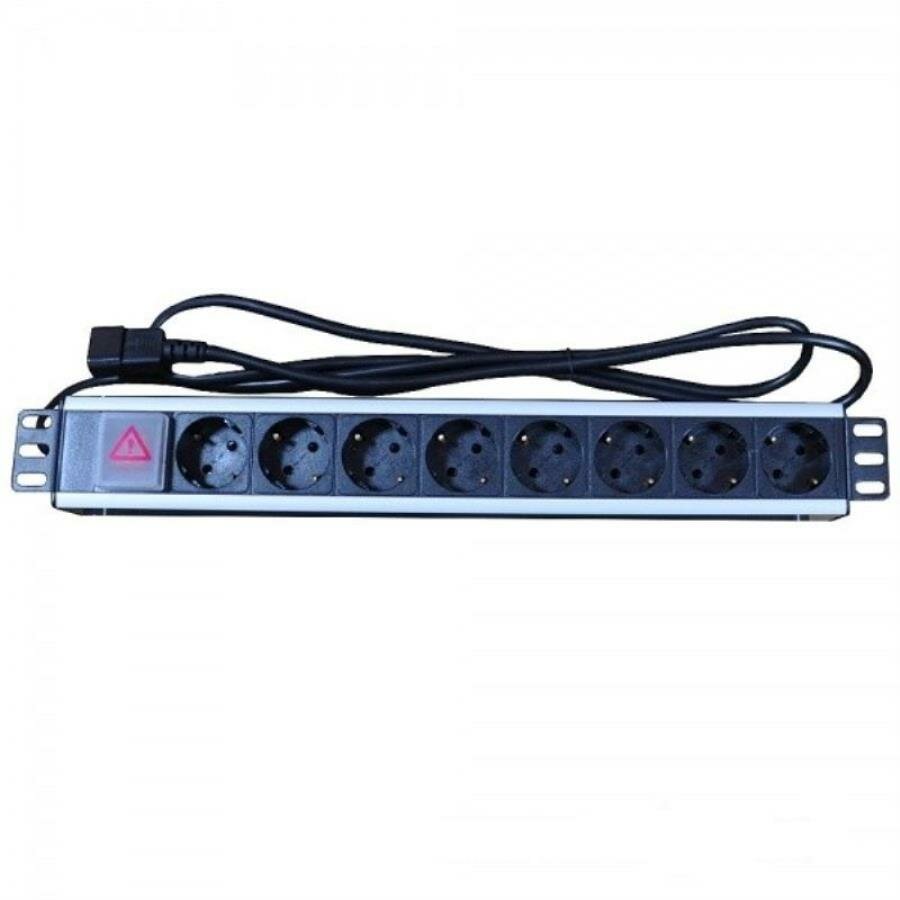 Блок розеток на 8 гнезд 19 дюймов EURO 1U WT-2140A-U