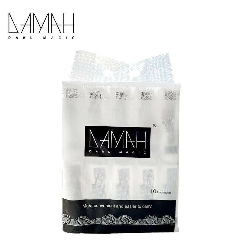 DAMAH DARK MAGIC Портативные одноразовые очищающие салфетки для лица Утолщенные лицо полотенца 7 листов 10 наборов