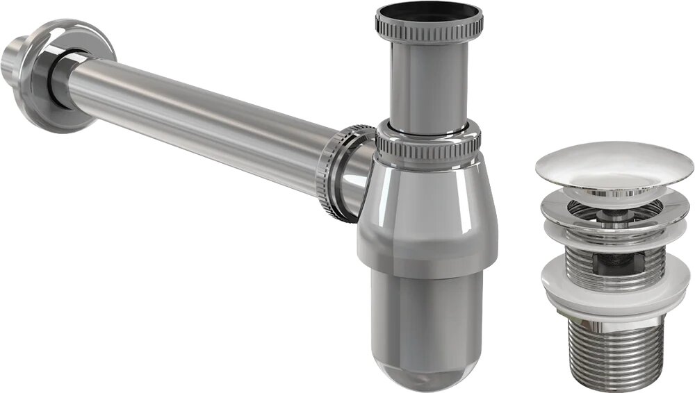 Комплект EWRIKA MO-08cr с сифоном для раковины AlcaPlast A431