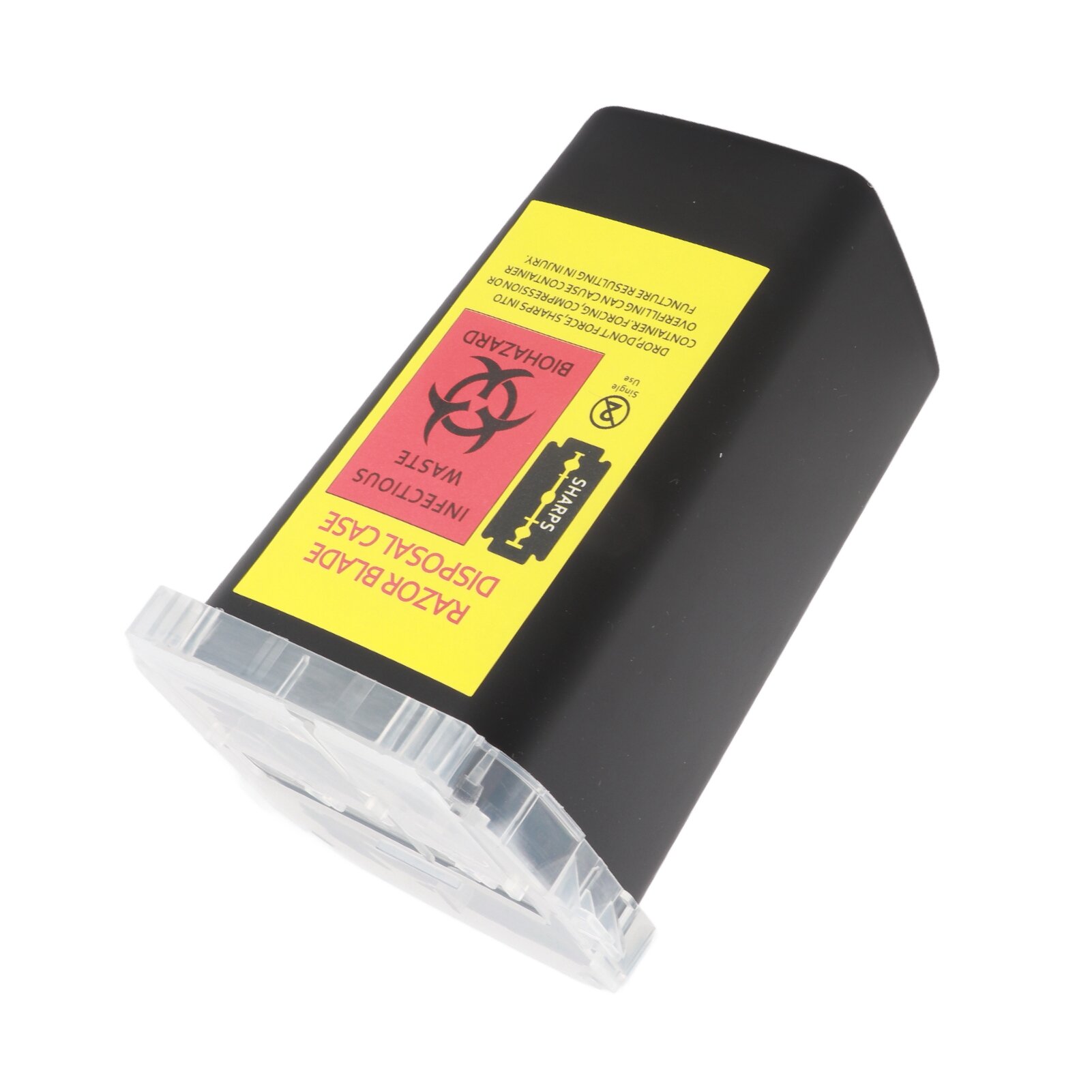 Контейнер для одноразовых лезвий, парикмахерская, парикмахерская, нож для бритья, коробка для сбора лезвий, черный