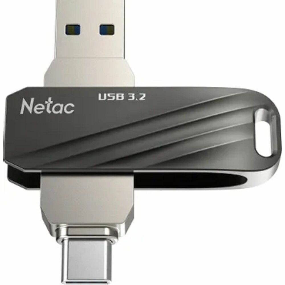 Netac Носитель информации USB Drive 32GB US11 NT03US11C - 032G - 32BK USB3.2 черный серебристый