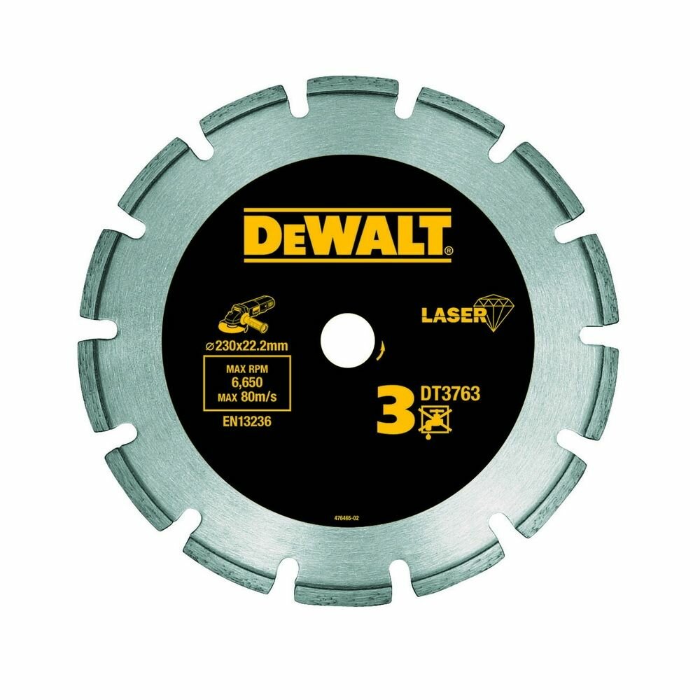 Диск алмазный DeWalt 230x22.2мм по граниту DT3763