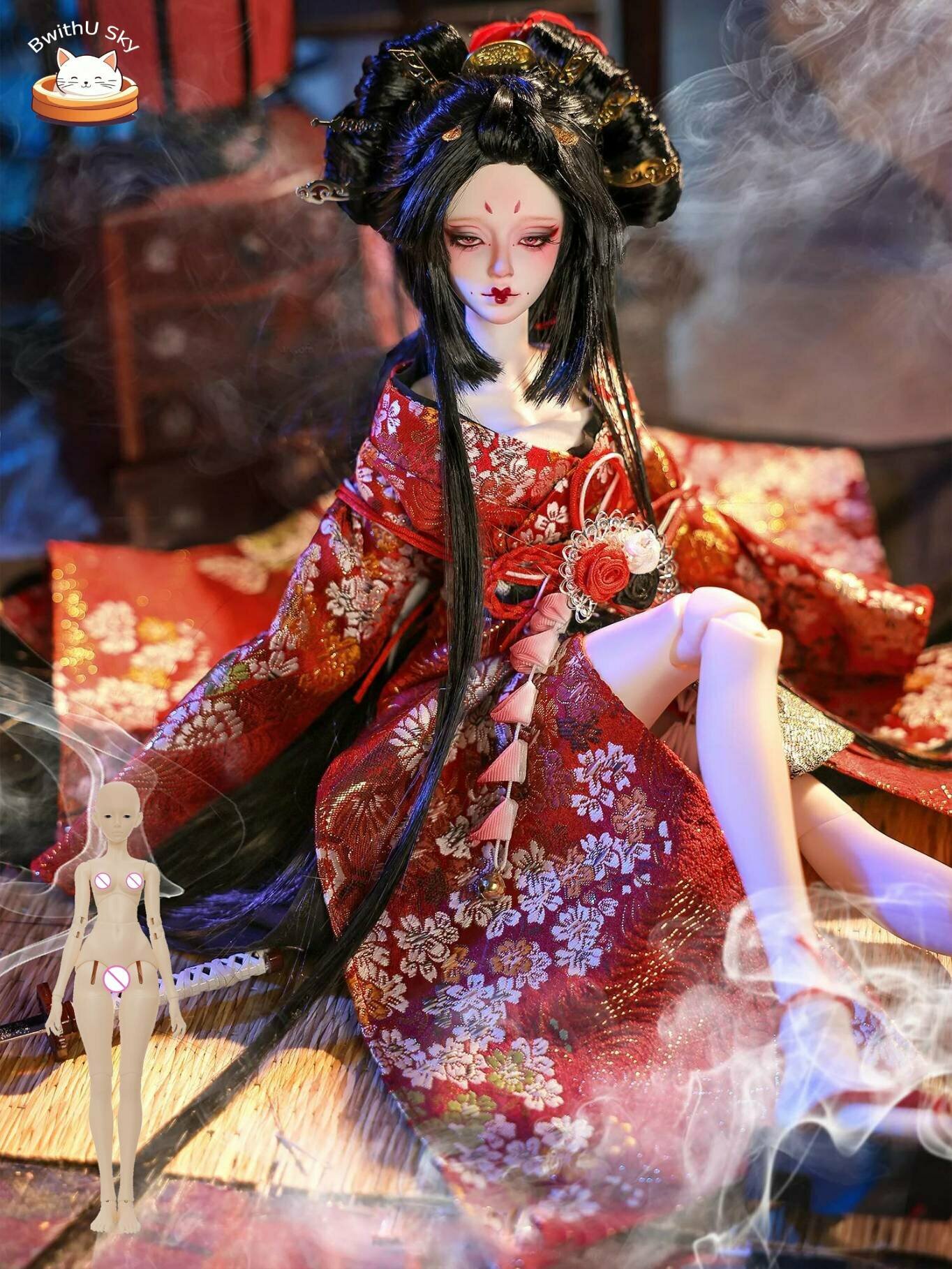 Кукла коллекционная BwithU "Anubis" 1/4 обнаженная кукла с нормальной кожей, без макияжа, без аксессуаров