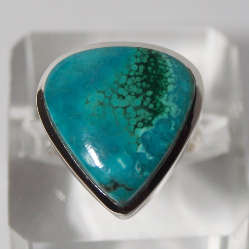 Кольцо-кулон, малахит, хризоколла