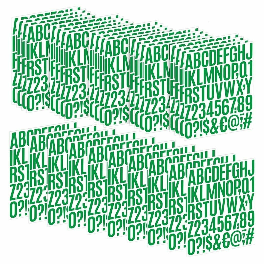 30 листов наклейки с крупными буквами, золотой сверкающий номер для поделки