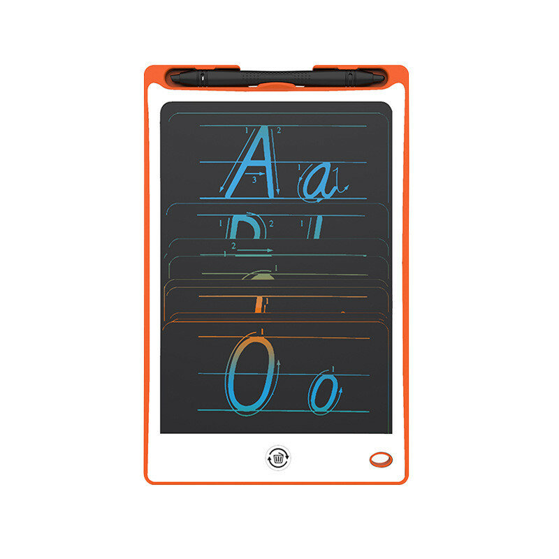 Универсальная электронная доска для рисования 8.8 дюйма с цветным экраном для детских занятий, оранжевая