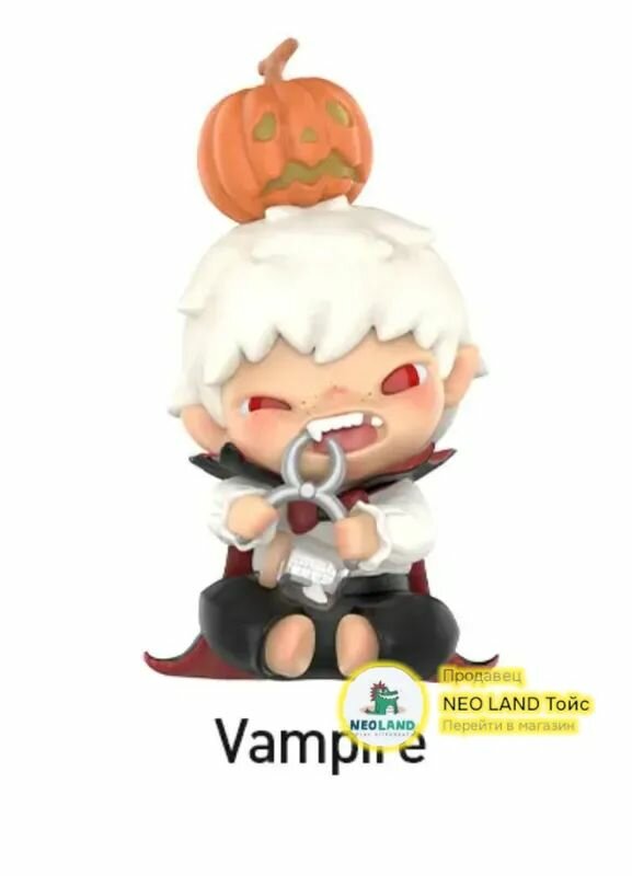 POP MART - Коллекция Hirono Monsters' Carnival Series Figure, Vampire, Подарки, украшения комнат, 1 шт