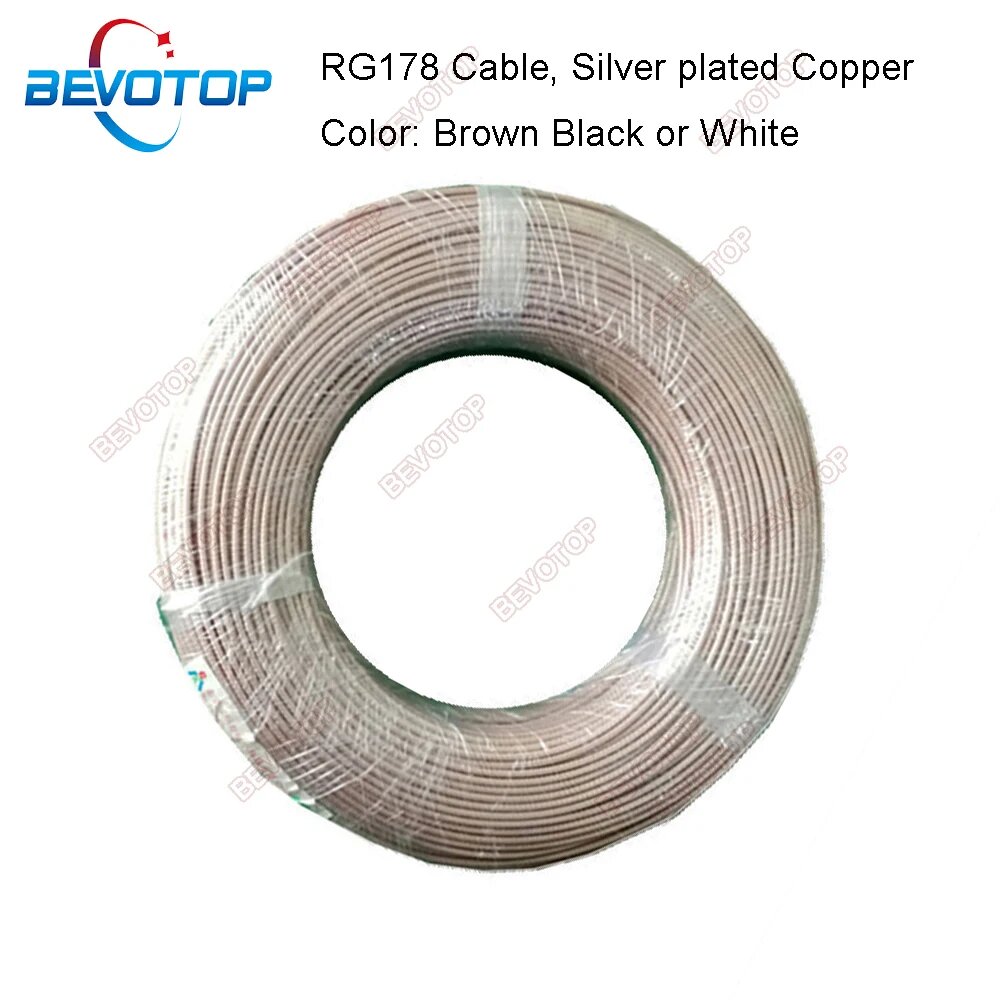 BEVOTOP RG178 Cable коаксиальный кабель 5M, White