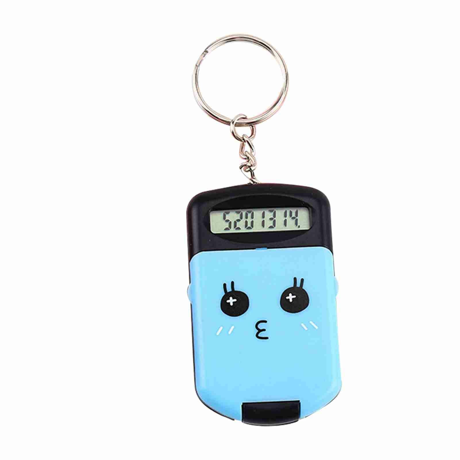 Мини-калькулятор, милый мультфильм с брелоком, 8-значный дисплей, портативный карманный калькулятор для детей, студентов, школьных принадлежностей