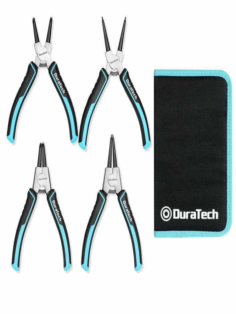 DuraTech Набор из 4 плоскогубцев для стопорных колец