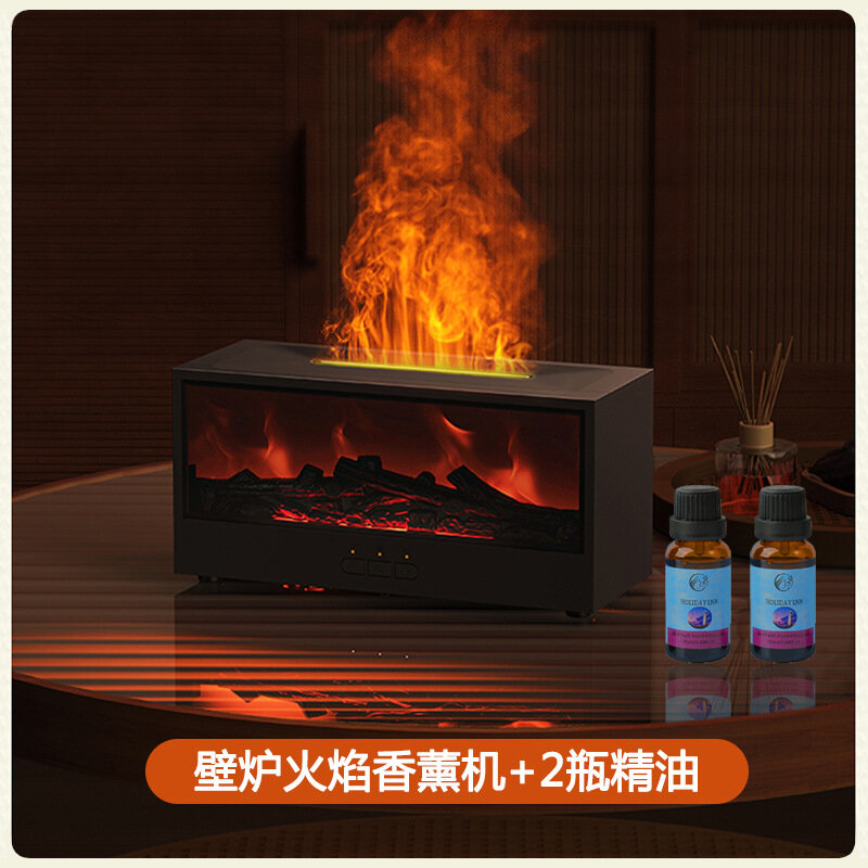 Новая модель каминного ароматерапевтического аппарата с 3D-симуляцией угольного камина, увлажнитель воздуха для дома, настольный, с пультом дистанционного управления, цветная атмосферная подсветка