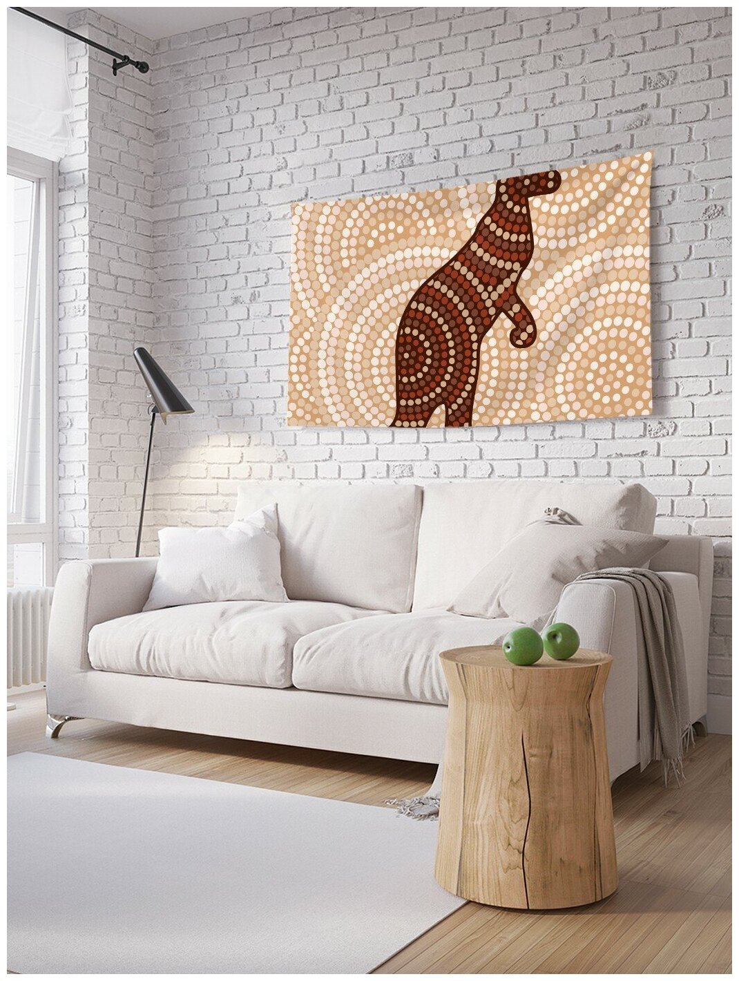 Горизонтальное фотопанно JoyArty на стену "Кенгуру в мозаике", 150x200 см