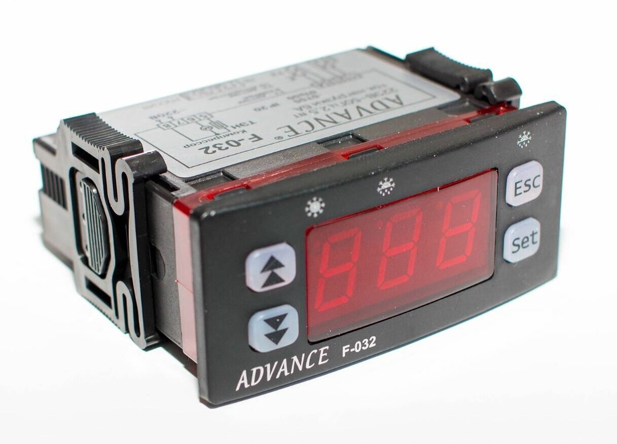 Микропроцессорный блок управления холодильным оборудованием Advance F-032 (2 реле, 2 датчика), контроллер