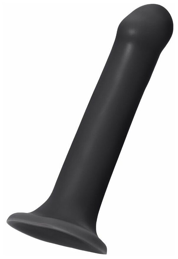 Фаллос на присоске Silicone Bendable Dildo XL - 20 см, Strap-on-me, черный