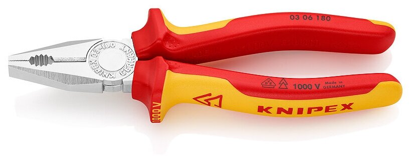 Плоскогубцы комбинированные KNIPEX KN-0306180