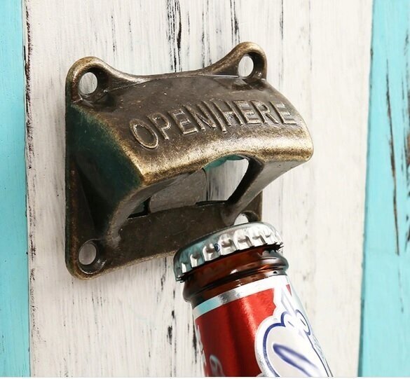 Открывалка для бутылок винтажная уличная на стену настенная под старину открывашка садовая