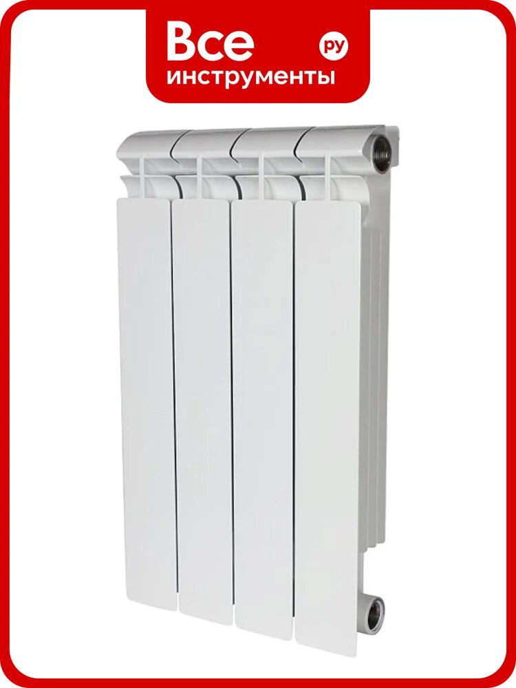 Биметаллический радиатор STOUT ALPHA 500 4 секции SRB-2310-050004 RG00908P3AEA8T