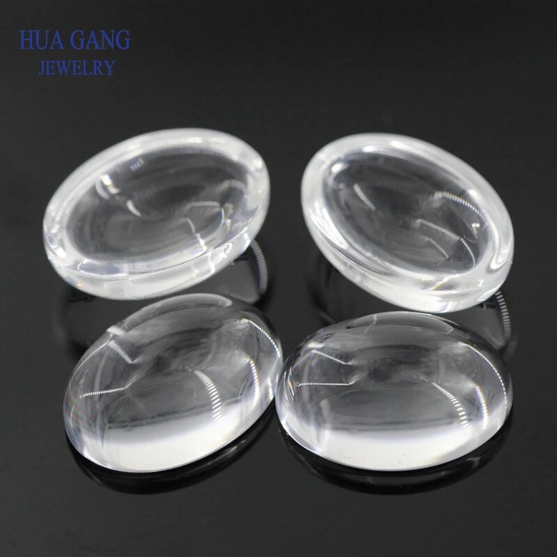 Бусины Excellent Heart стеклянные овальные кабошоны 3-18 мм 7x9mm(50pcs), White Glass