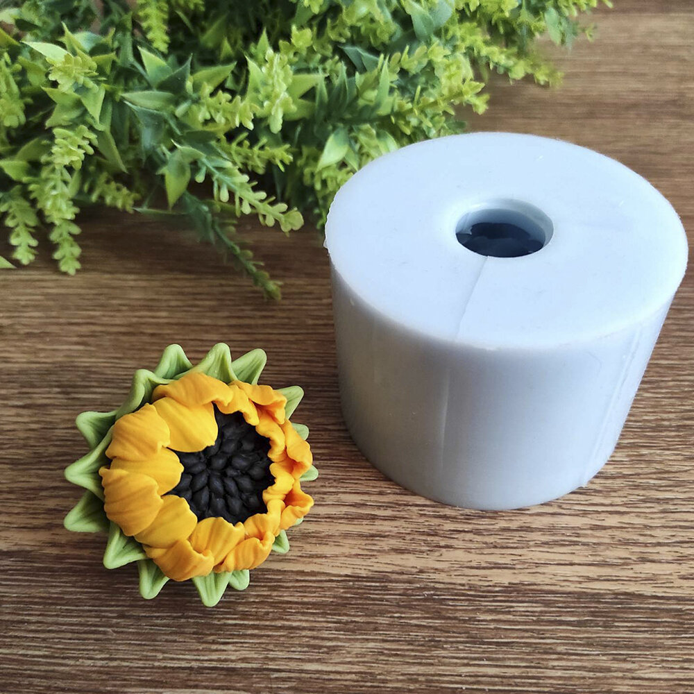 Силиконовая форма для мыла VJ Molds Подсолнух солли №1. Молд для творчества, рукоделия, мыловарения. Фигурка 3Д.