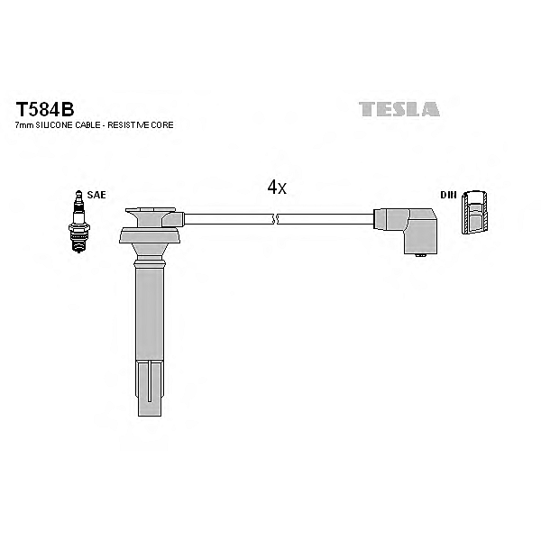 TESLA T584B к-кт проводов\ Subaru (Субару) Legacy (Легаси) 2.5 03-09