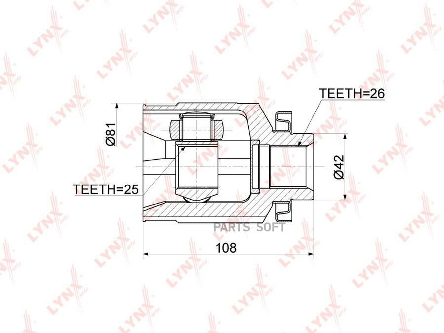 CI3770 LYNXAUTO ШРУС внутренний R