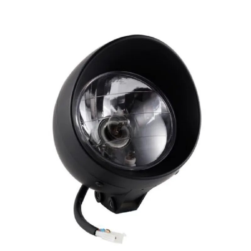 Передняя цилиндрическая фара для мотоцикла, 12 В, 35 Вт, фара ближнего и дальнего света для Harley Sportster Dyna softai Honda CBR Yamaha YZF Kawasaki black