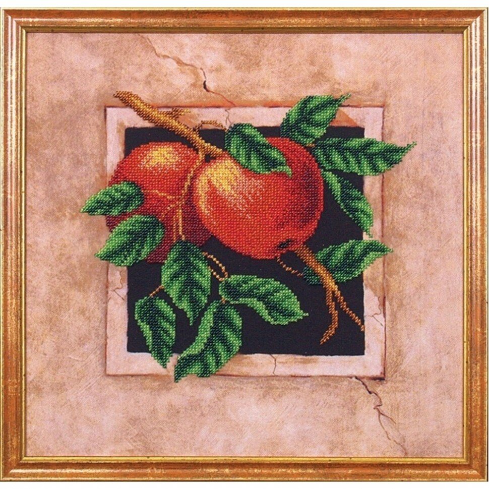 Набор для вышивания Магия канвы #Б-030 Яблоки, Вышивка бисером, 29.5 x 29.5 см