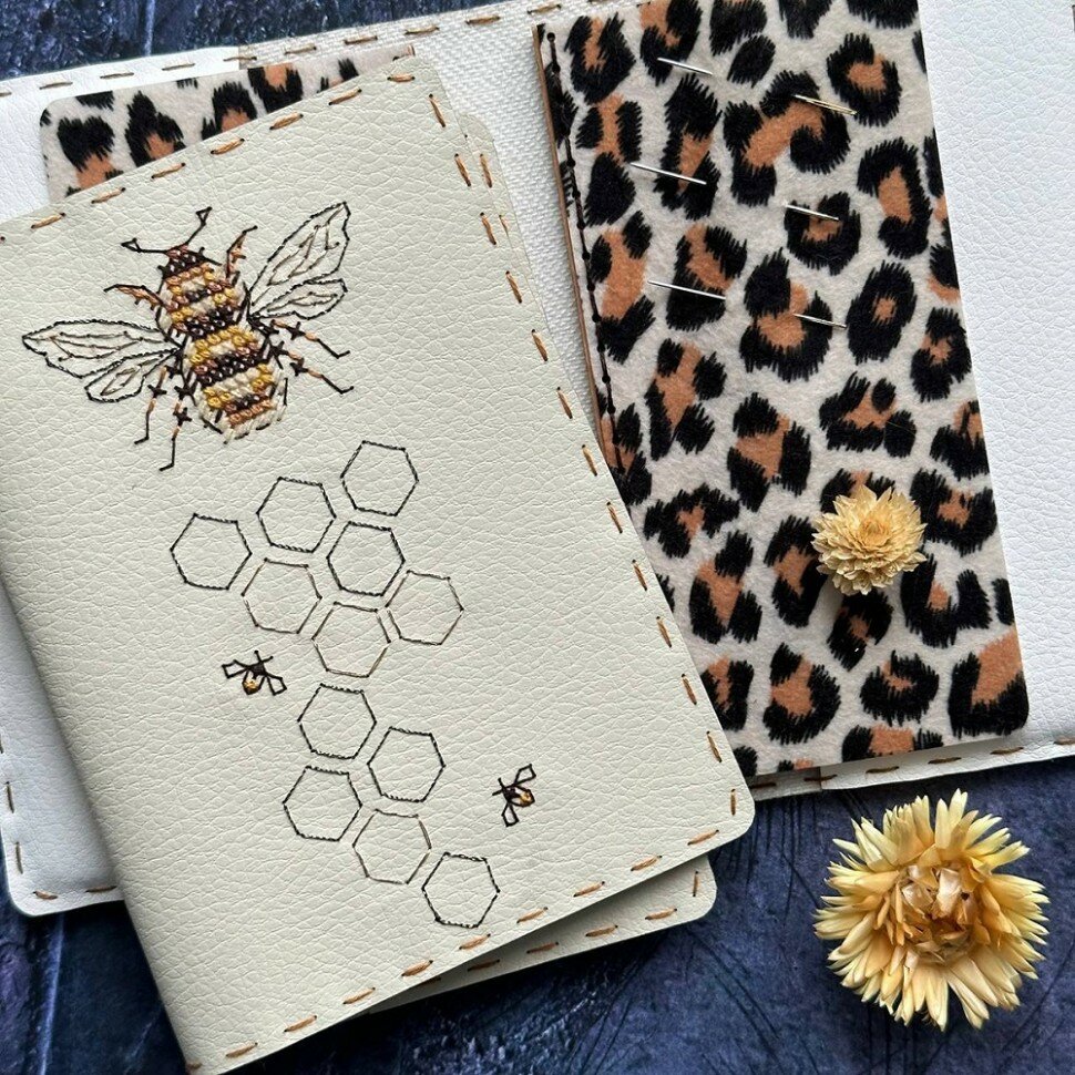 Набор для вышивания Neocraft #НК-26-04 Игольница-книжка "Медовая", Счетный крест, 5 х 6 см