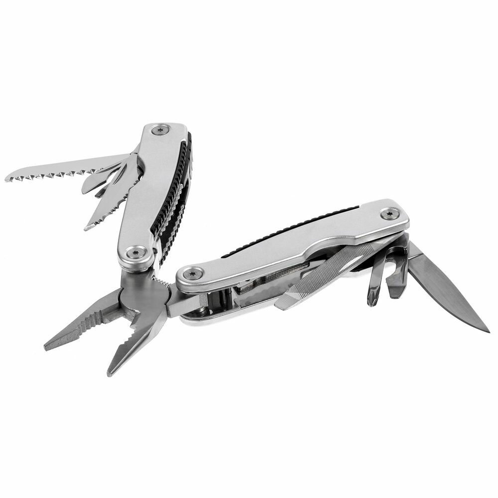 Мультитул туристический походный, 11 в 1, серебристый, подарок мужчине другу коллеге