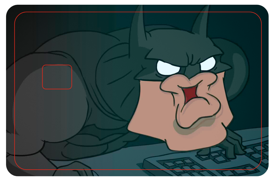 Наклейка на банковскую карту, стикер на карту, бетмен