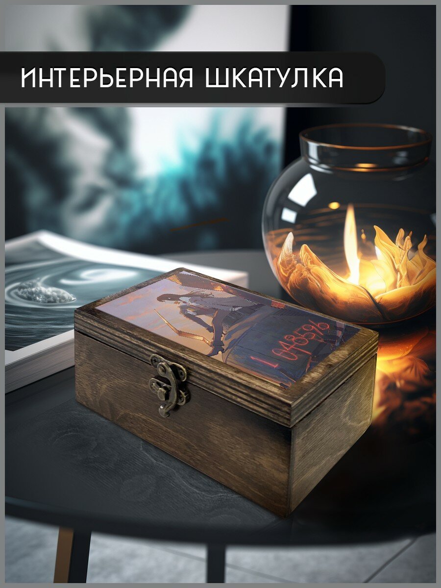 Шкатулка интерьерная для украшений универсальная 16x10x6 см Аниме Врата Штейна (Врата Штейна, аниме, Ринтаро, Маюри, Рука, Курису, романтика, Sci fi) - 2099